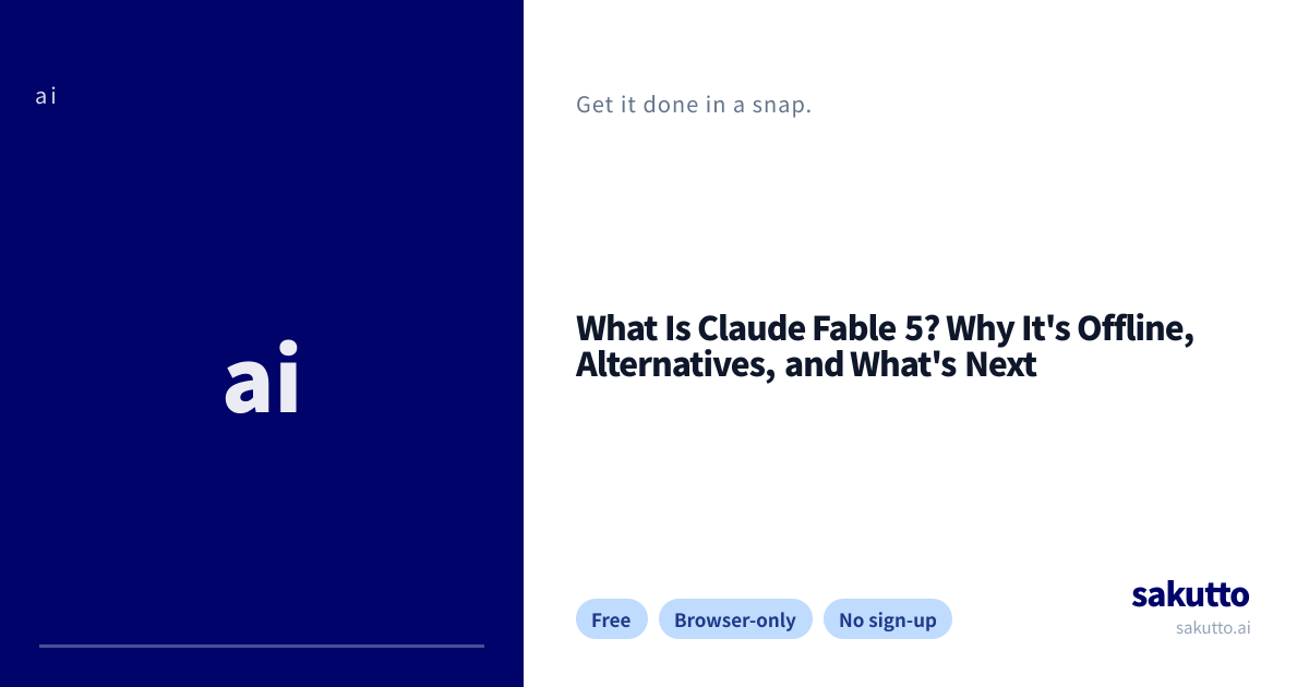 What Is Claude Fable 5? Why It's Offline, Alternatives, and What's Next ...