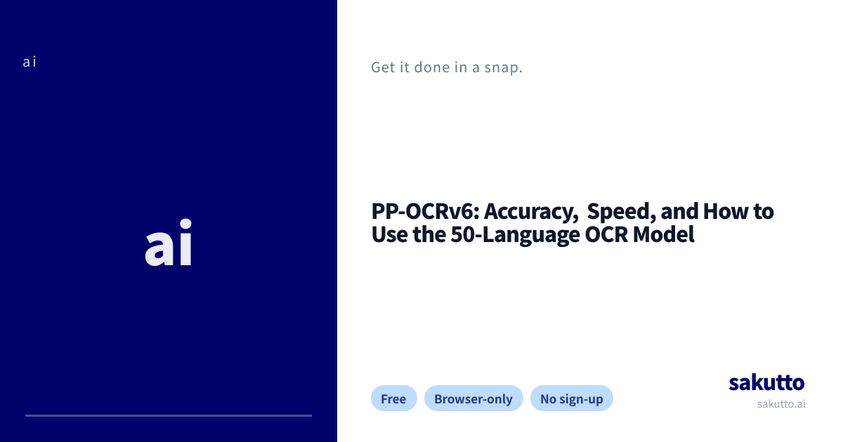 PP-OCRv6: Accuracy, Speed, and How to Use the 50-Language OCR Model ...